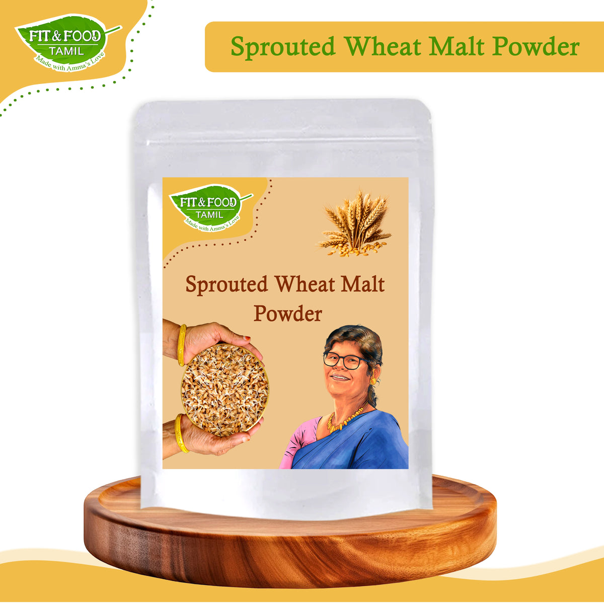 Sprouted Wheat Malt Powder – fitandfoodtamil