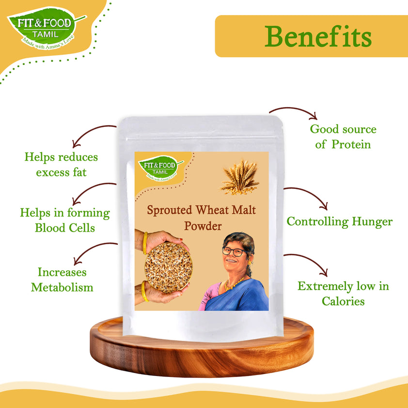 Sprouted Wheat Malt Powder – fitandfoodtamil