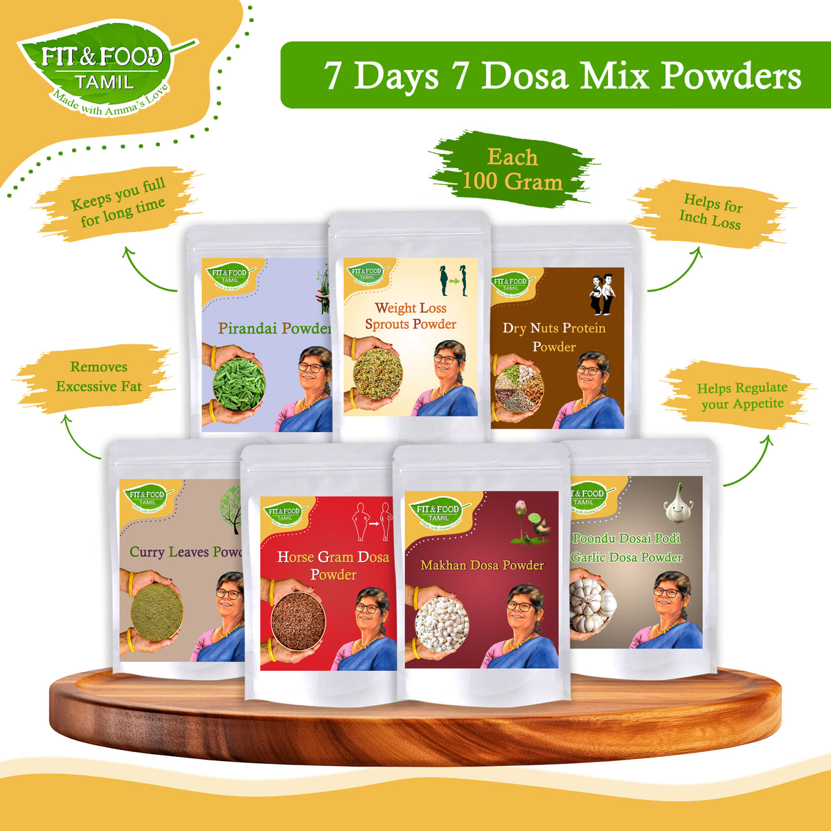 7 Days 7 Dosa Mix Powders – fitandfoodtamil
